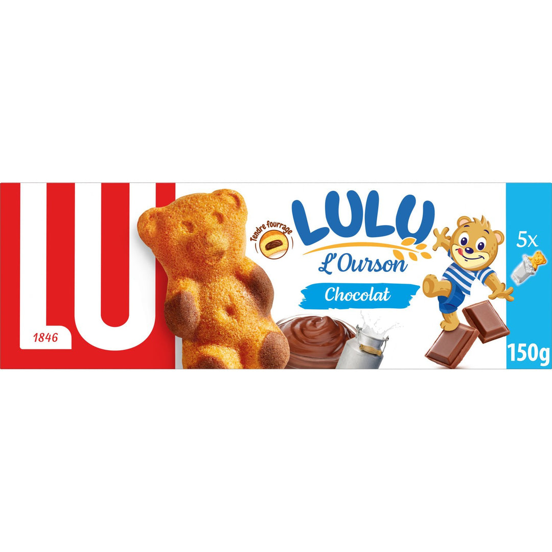LU-Gâteaux fourrés au chocolat L'Ourson LuLu La boîte de 5 sachets - 1 ...