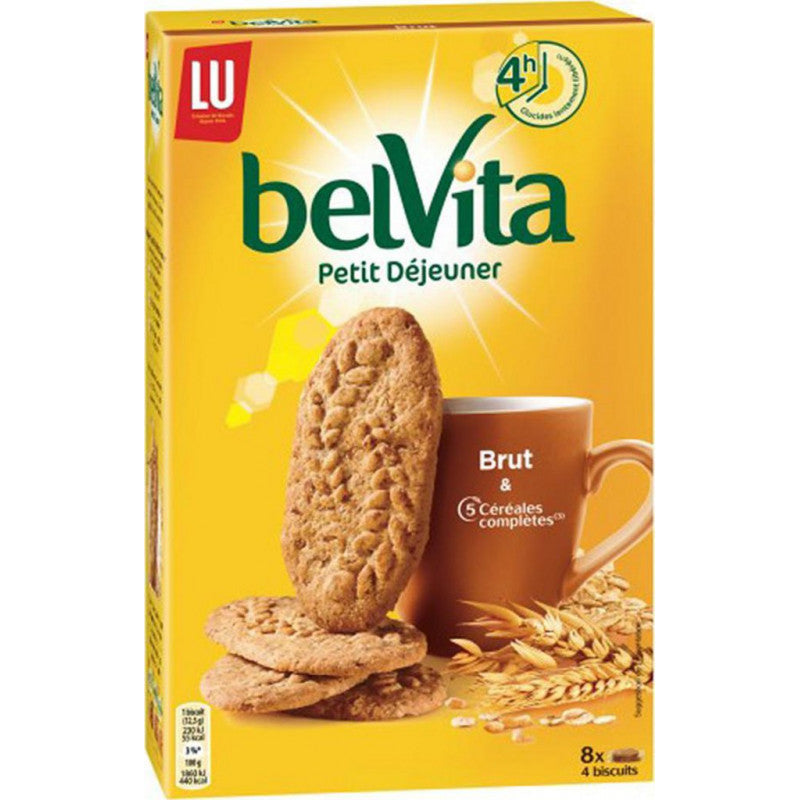 BelVita by LU - Biscuit Petit Déjeuner Brut & 5 Céréales Complètes - 4 ...
