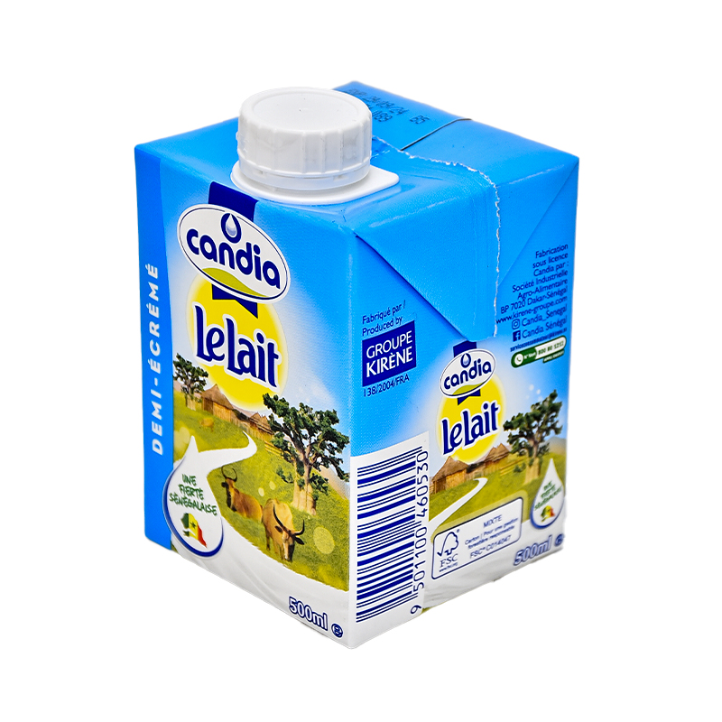 Candia - Brique de lait demi-écrémé - 500 ml – Dialy