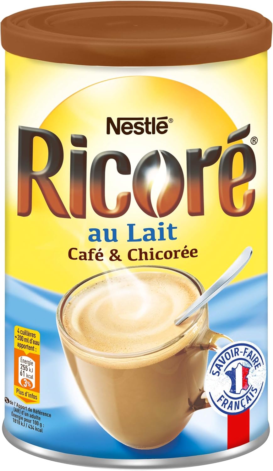 NESTLÉ - Ricoré au Lait – Café & Chicorée Tout-en-Un – Boîte 400g – Dialy