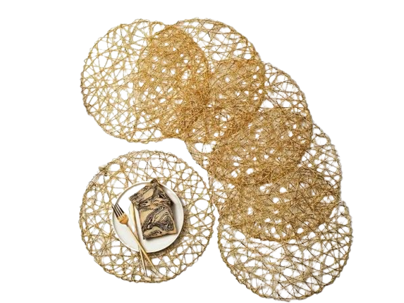 Lot de 6 - Sets de table dorés – Dialy